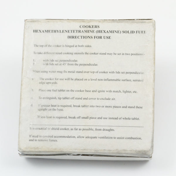 Cook / Drink / Eat: Hexamine Blocks x 8. NOS. White. | Endicotts